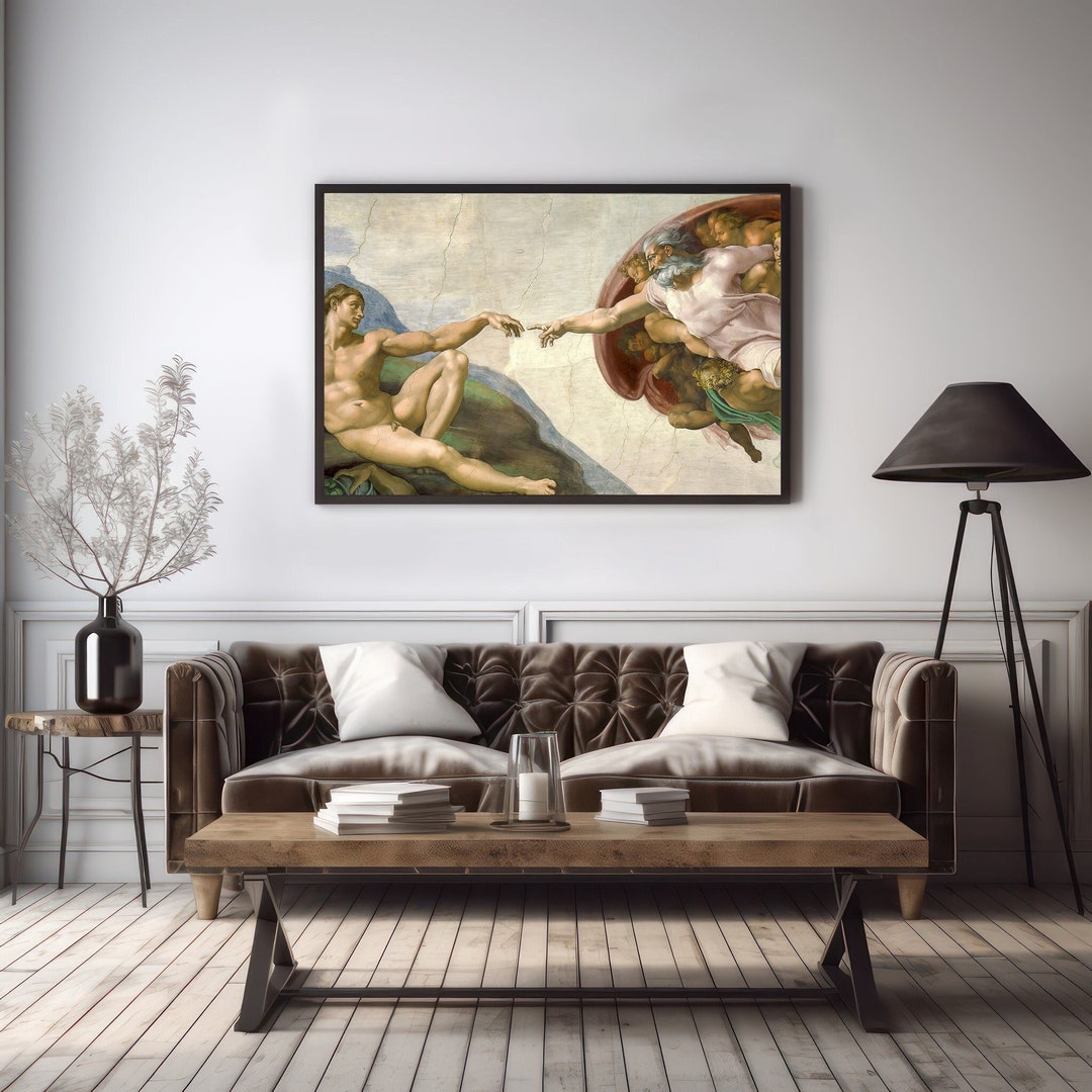 The Creation of Adam by Michelangelo Fine Art Reproduction High ...