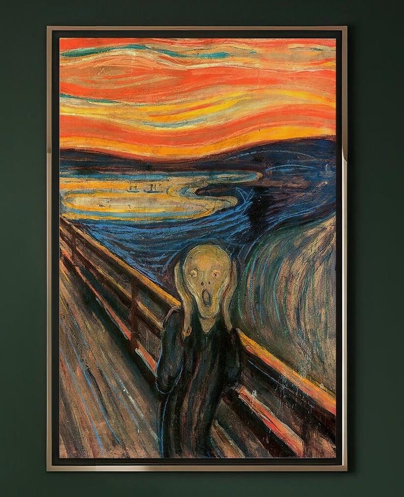 Edvard Munch the Scream Poster - Iconic Expressionist Art Print for ...