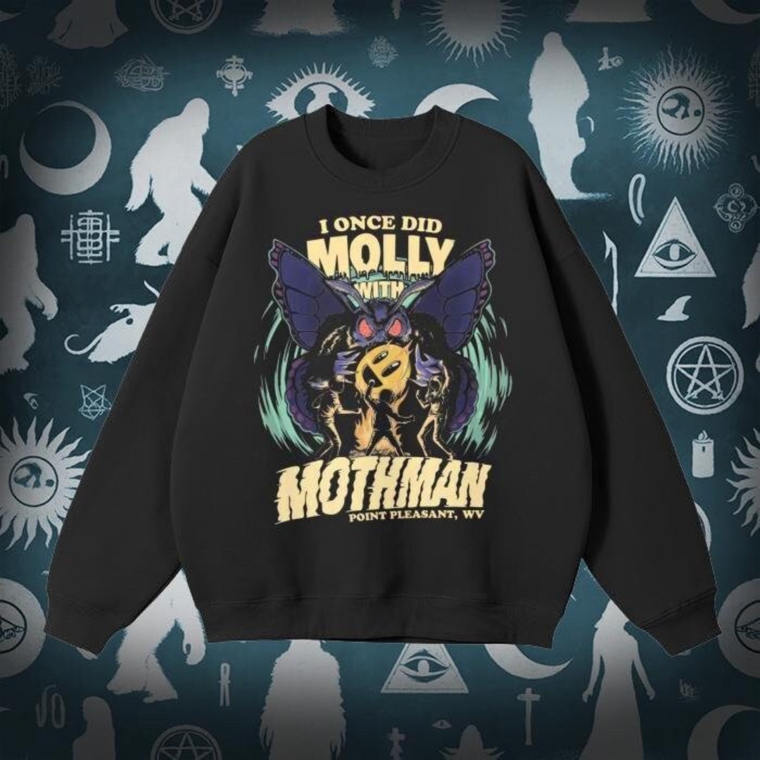 Molly With Mothman Heavyweight Drop Shoulder Oversized Design Sweater ...