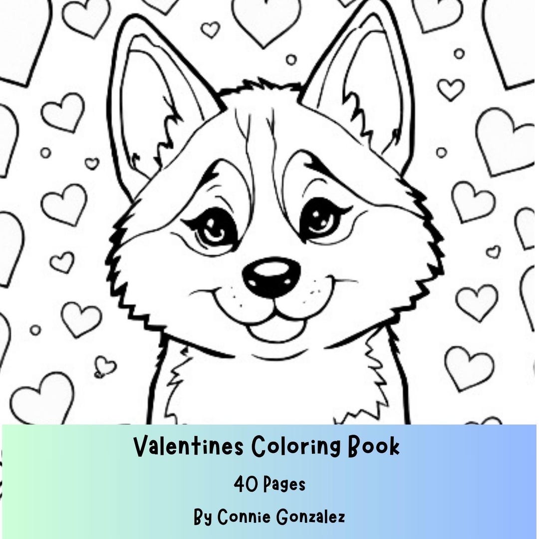 Valentines Coloring Book - Etsy
