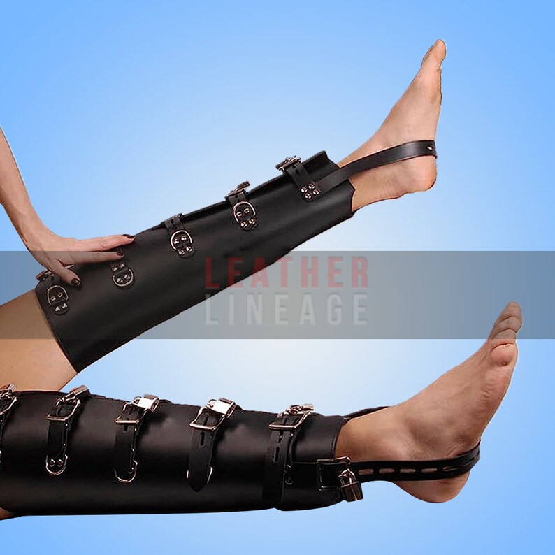 Strict Leather Restrictive Leg Binders Extreme Bdsm Leg Etsy