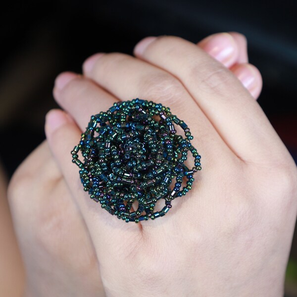 Seed Bead Ring - Etsy