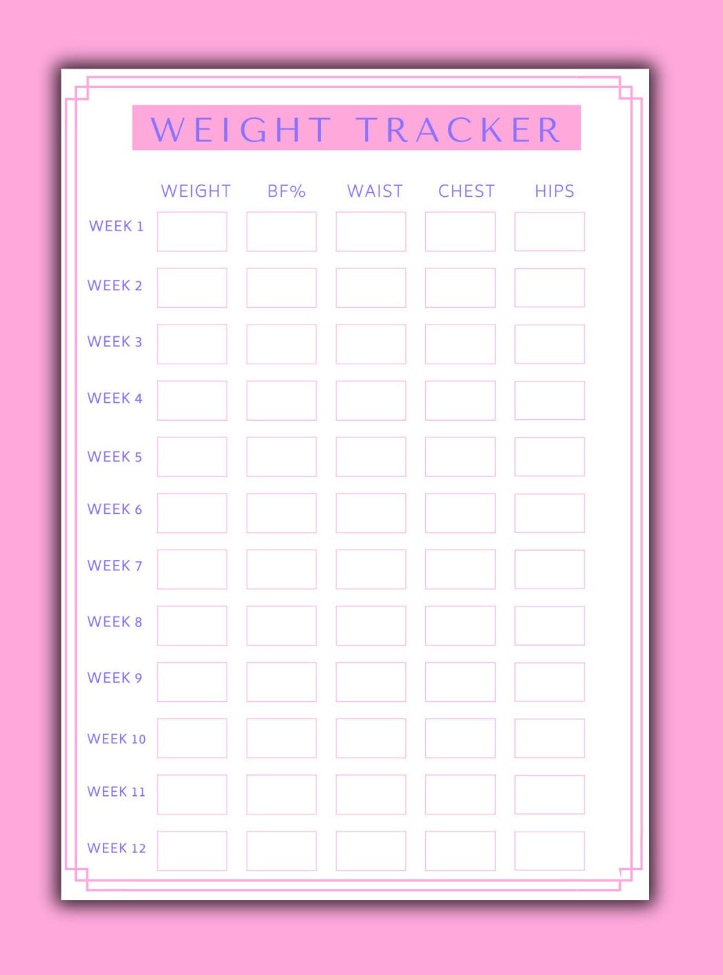 Meal Planner | Weight & Measurement Tracker | Grocery List | Water ...