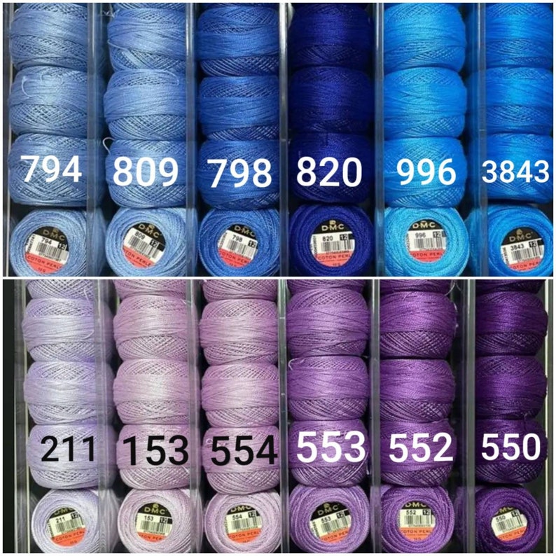 DMC Pearl Cotton Balls Size 12: Embroidery Thread, Choose Your Colors ...