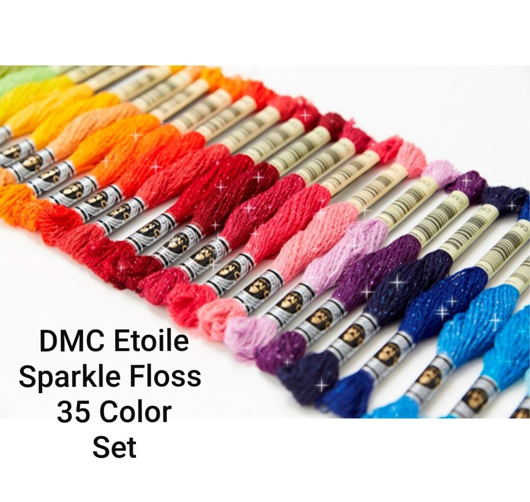 DMC Etoile Thread Floss Set, Shiny Embroidery Cross Stitch Floss ...