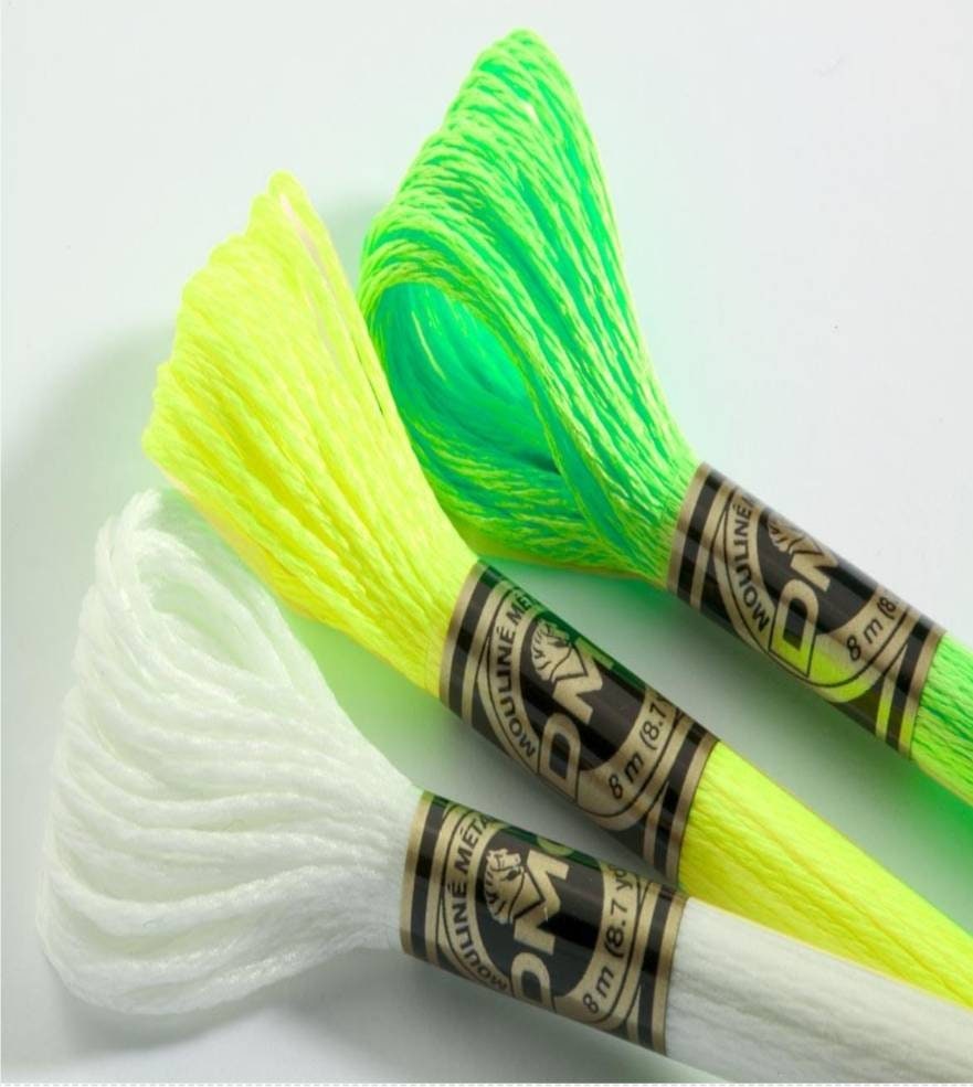 D.M.C Light Effects Metallic Thread Metallic Floss Neon - Etsy