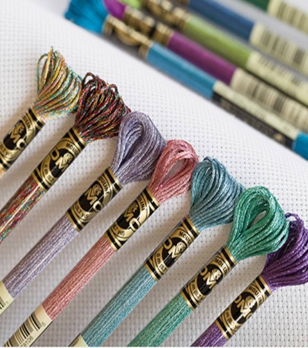 D.M.C Light Effects, Metallic Thread, Metallic Floss, Neon, Fluorescent ...