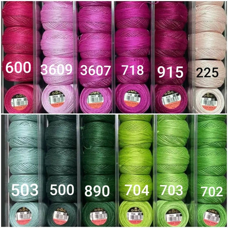 DMC Pearl Cotton Balls Size 12: Embroidery Thread, Choose Your Colors ...