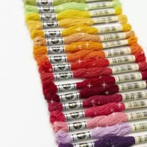 DMC Etoile Thread Floss Set, Shiny Embroidery Cross Stitch Floss ...