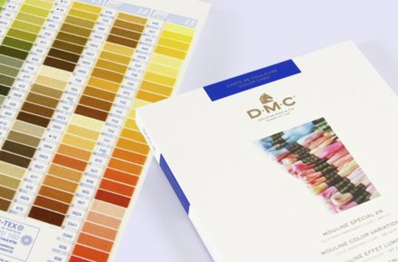 DMC Colour Cart With Thread Samples DMC Thread Color Card - Etsy
