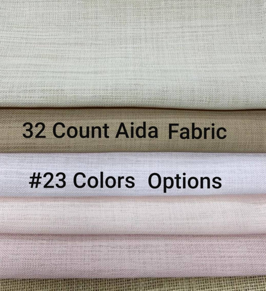 32 Count Aida Fabric: Linen Blend Embroidery Cloth, Needlepoint Canvas ...