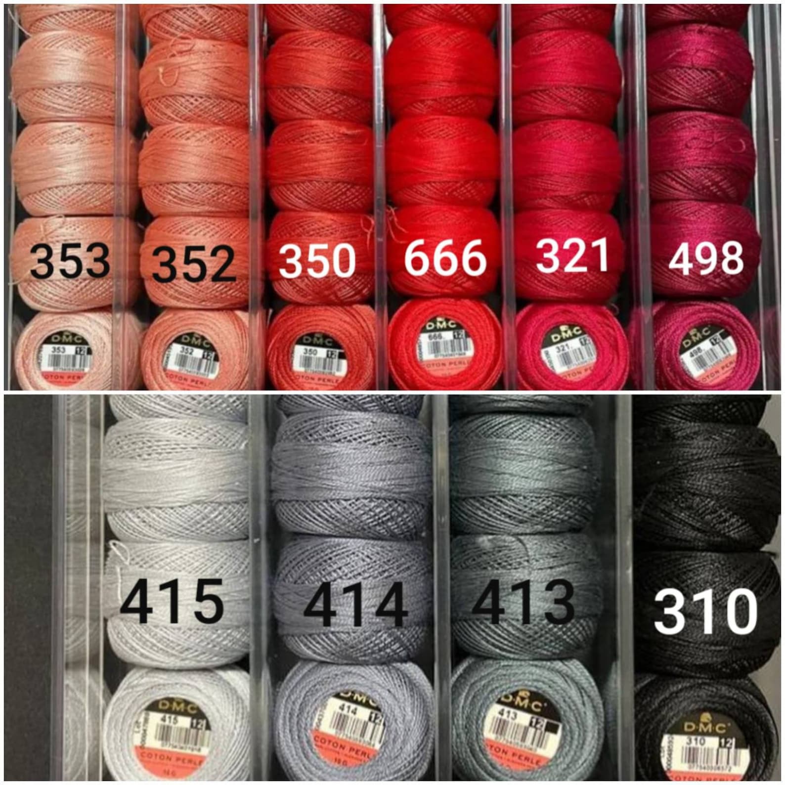 DMC Pearl Cotton Balls Size 12: Embroidery Thread, Choose Your Colors ...