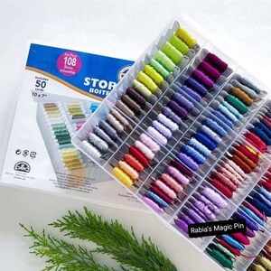 DMC Storage Box for Floss Embroidery, Thread Bobbins +50 Free Bobbins ...