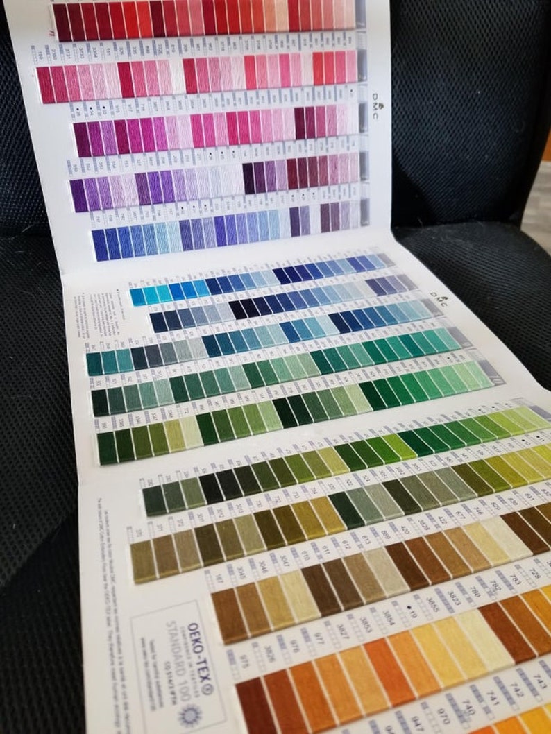 DMC Colour Cart With Thread Samples DMC Thread Color Card - Etsy