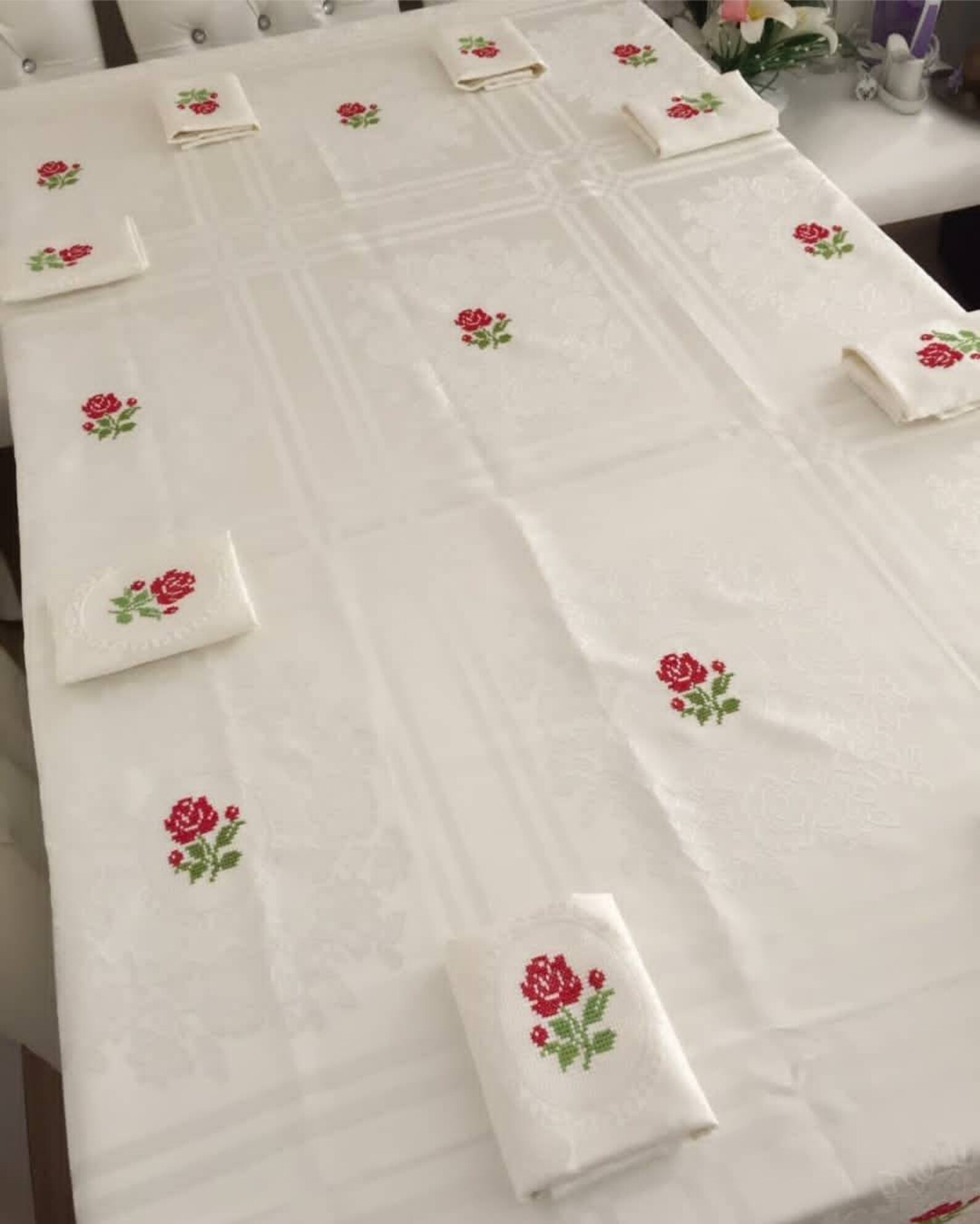 Aida Cloth Table Cover: Stain Resistant Cross Stitch Fabric - Etsy
