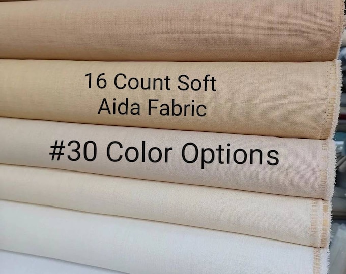 16ct Cross Stitch Fabric, 16 Count Polyester Cotton Aida, Even Weave ...