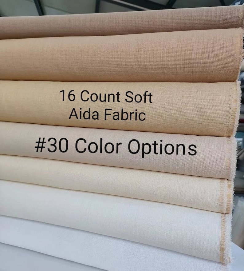 16ct Linen Look Aida Fabric: Soft Cross Stitch & Embroidery Cloth - Etsy