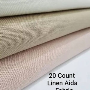 Soft Linen Aida Fabric 20 Count: Cross Stitch, Embroidery, Needlepoint ...