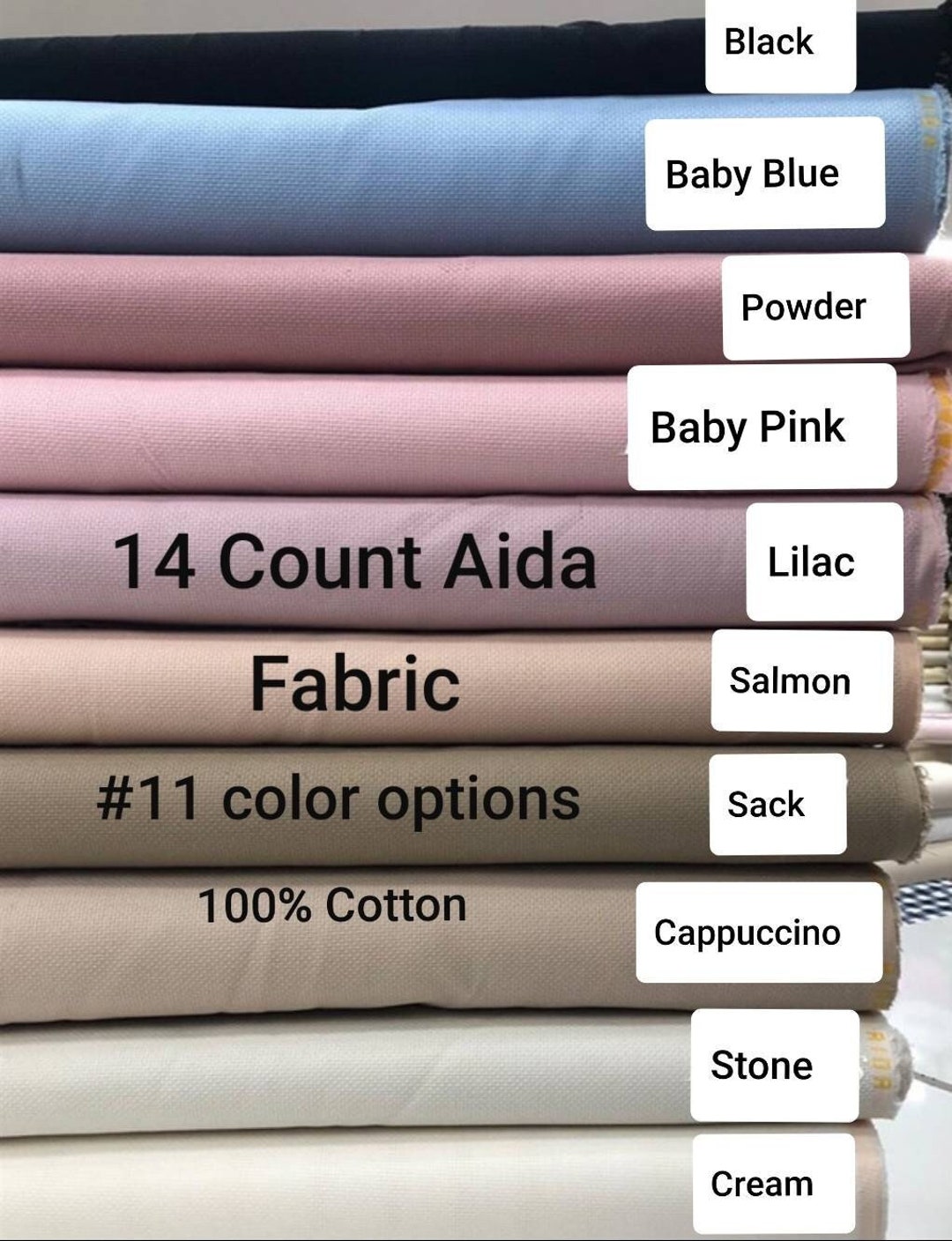 14 Count Cotton Aida Fabric: Cross Stitch & Embroidery Cloth - Etsy