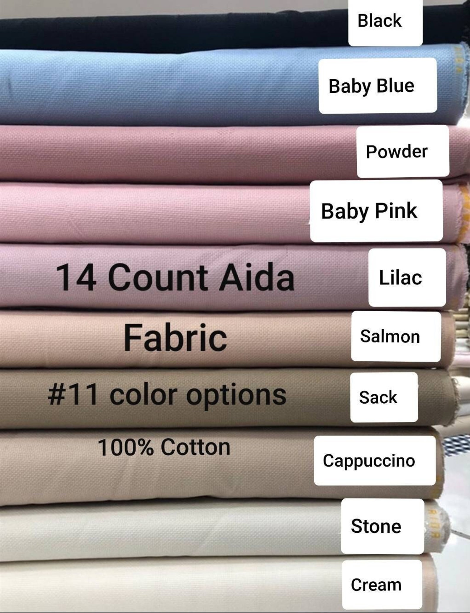 14 Count Cotton Aida Fabric: Cross Stitch & Embroidery Cloth - Etsy