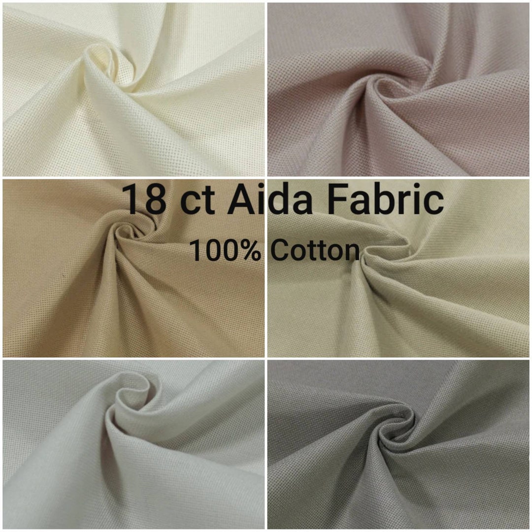 18 Count 100% Cotton Aida Fabric: Cross Stitch & Needlepoint Cloth - Etsy