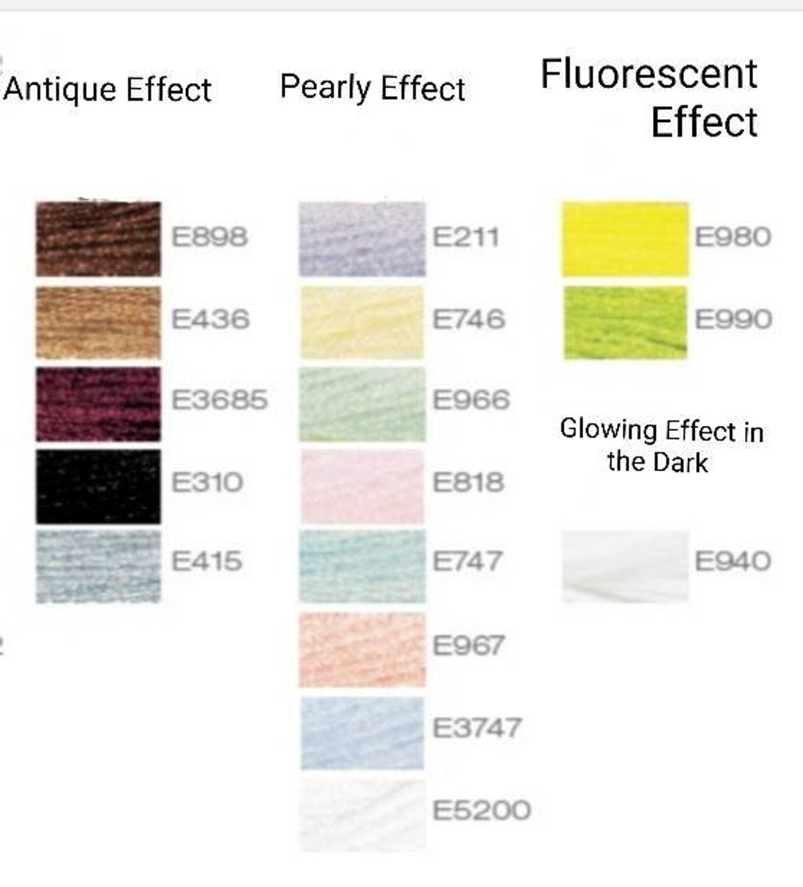 D.M.C Light Effects Metallic Thread Metallic Floss Neon - Etsy