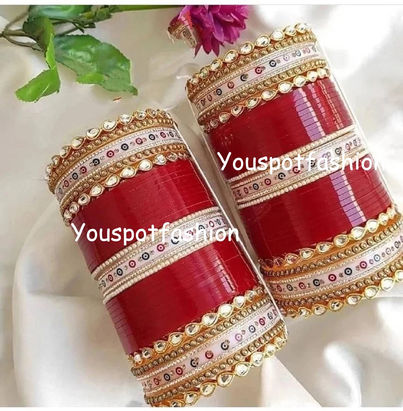 Wedding Bridal Chuda Red Chura Designer Chura Dulhan Chuda - Etsy