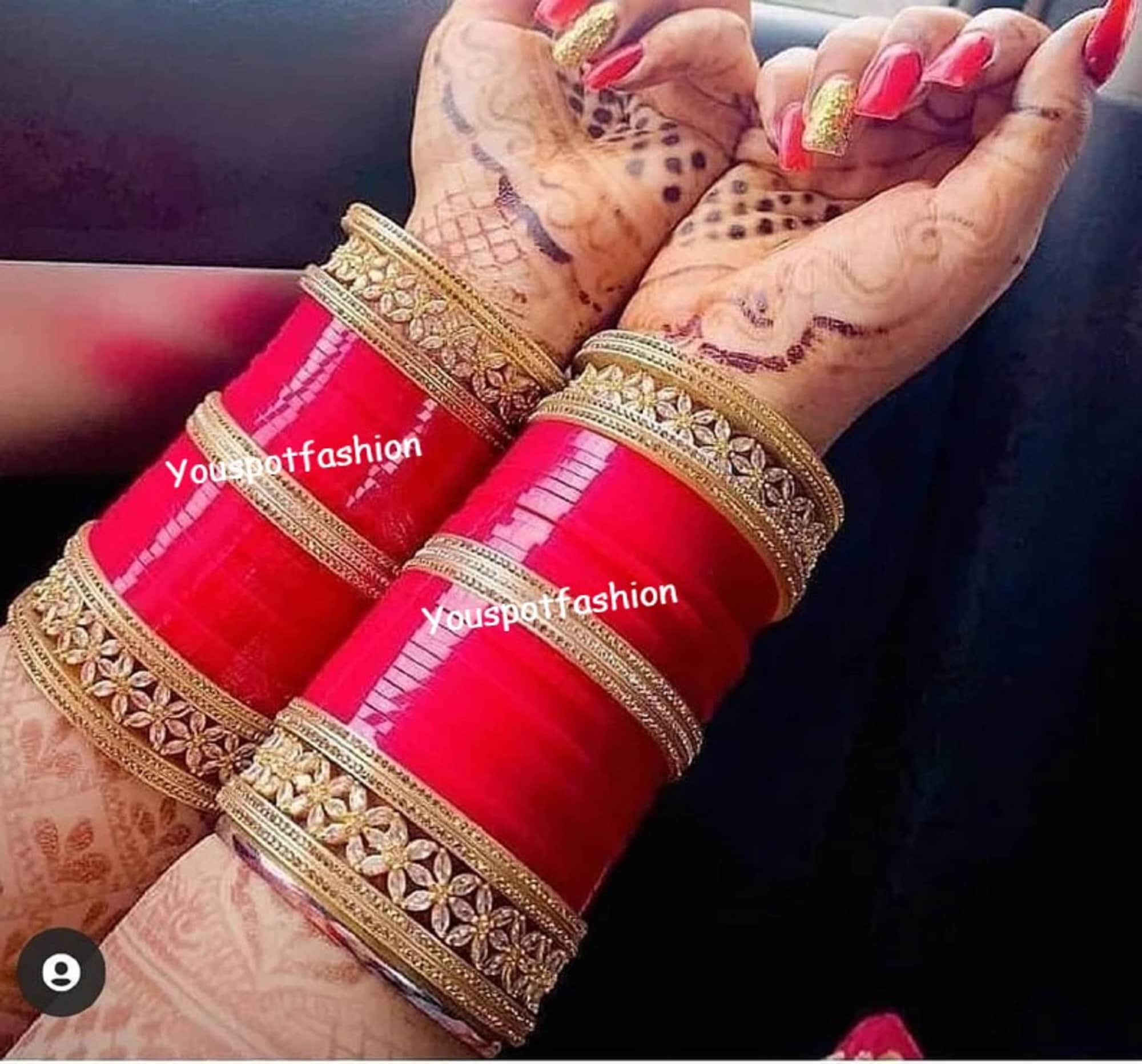 Bridal chuda in Ad and Punjabi Traditional Style Exclusive/ Famous ...