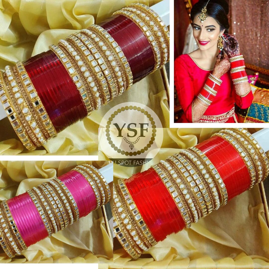 Traditional Bridal Chura. Punjabi Traditional Chuda. Wedding - Etsy