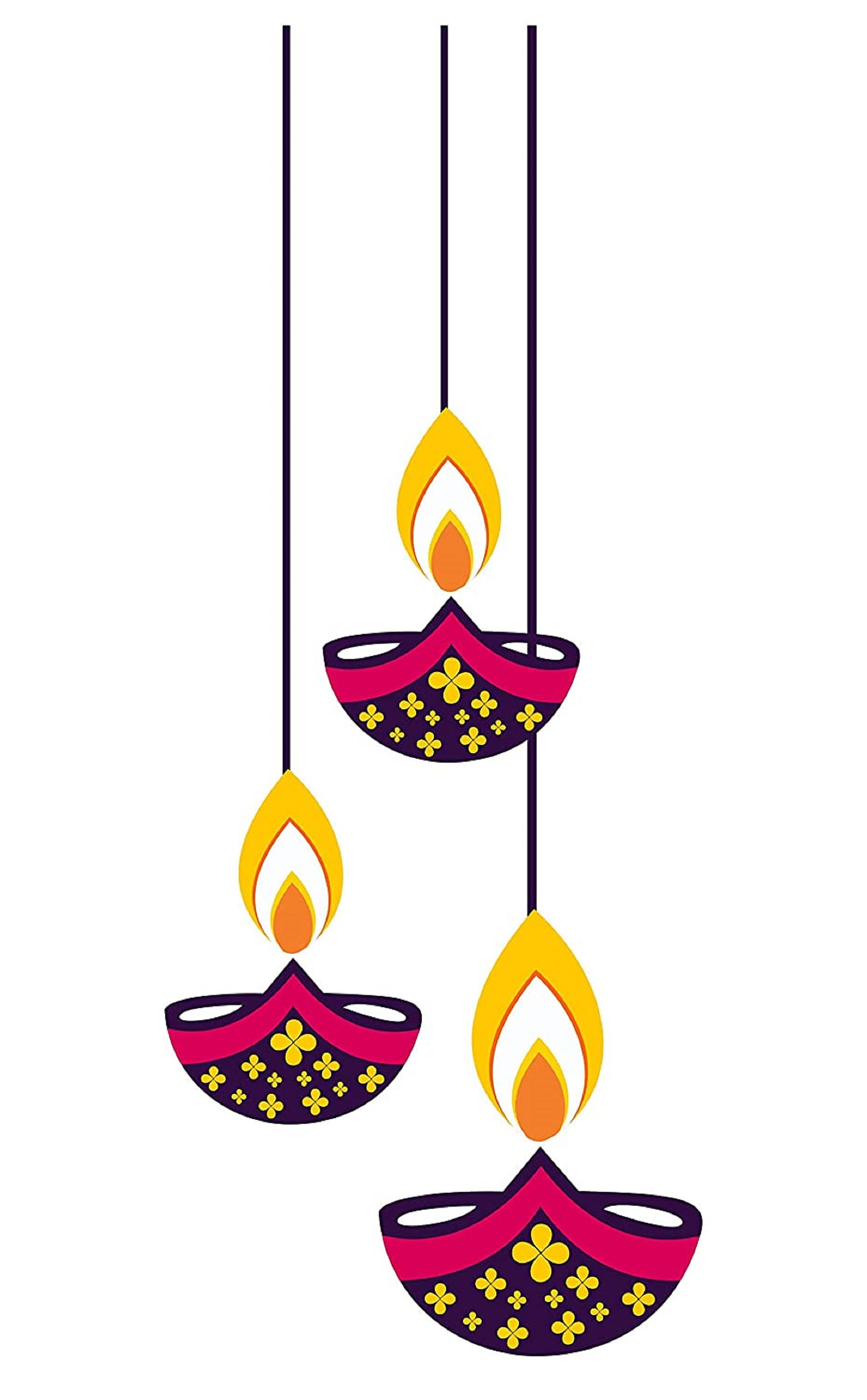 Diwali Stickers Home decor wall Decal Diya wall Stickers Mural | Etsy