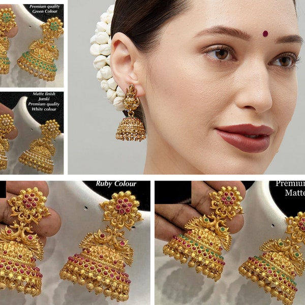 Antique Indian Gold Earrings - Etsy