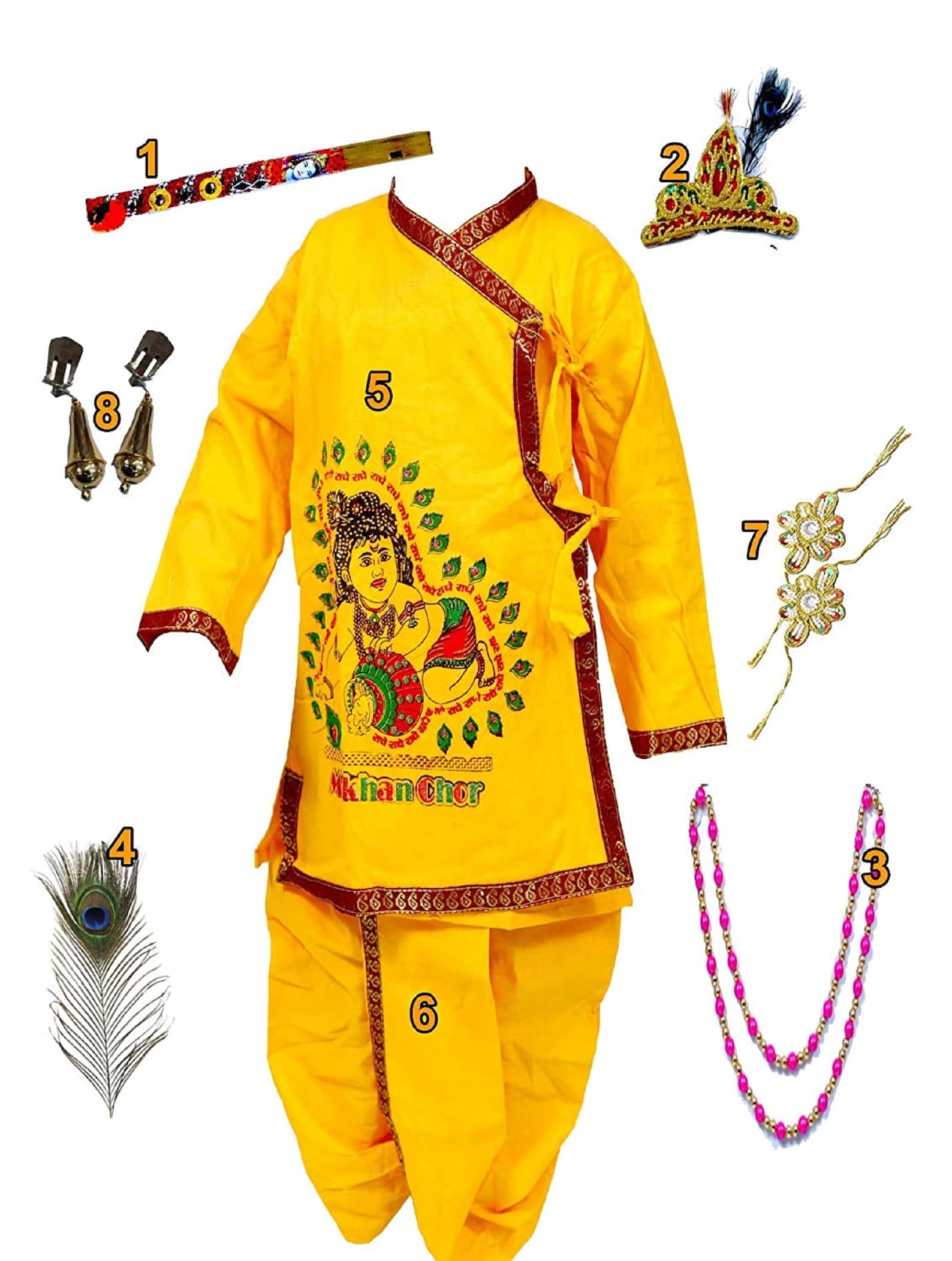 Beautiful Indian Traditional Krishna Dress for Kids Kanha | Etsy