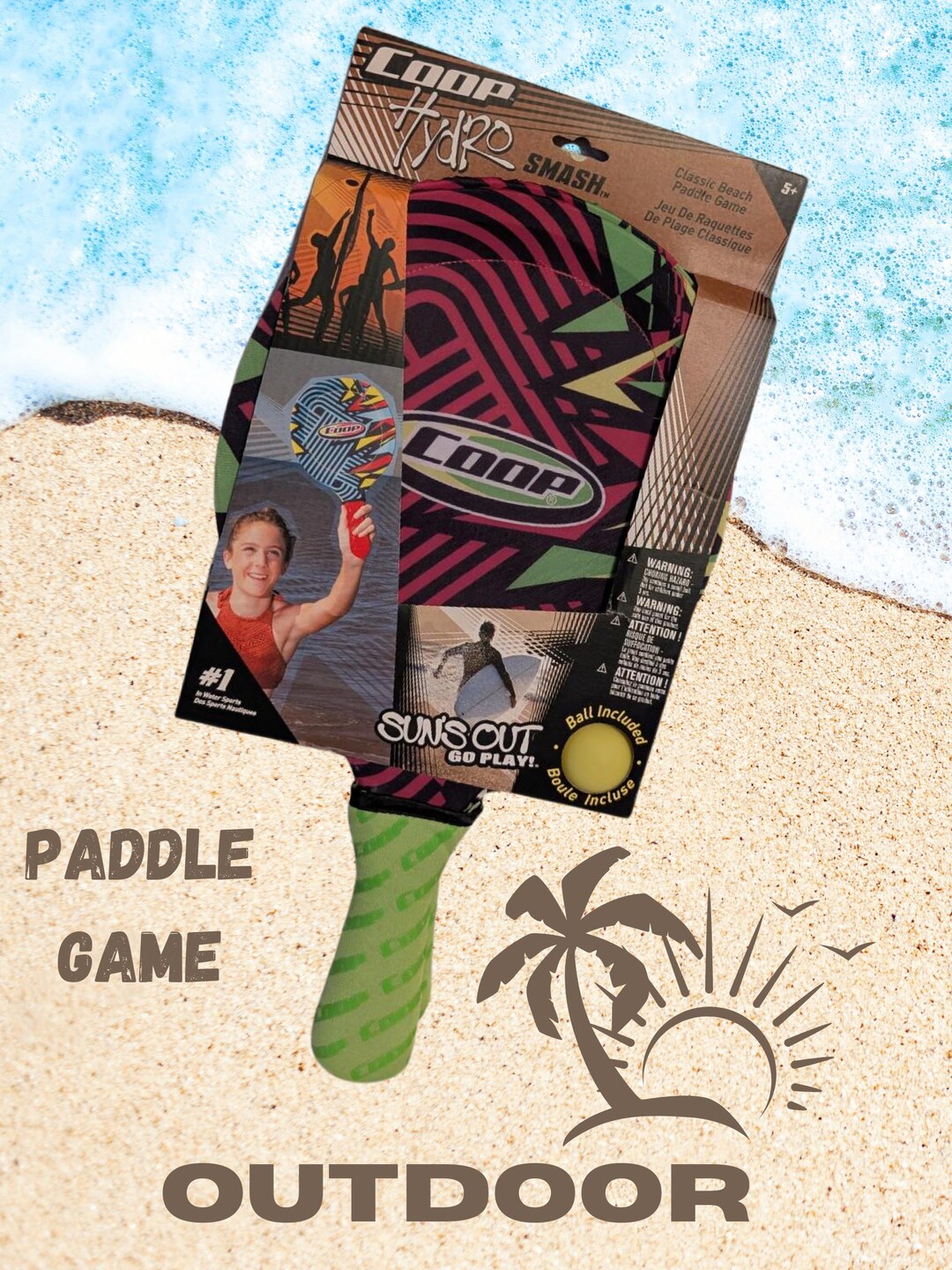 Coop Beach Paddle Game Set Hydro Smash Outdoor Game Multi-color - Etsy