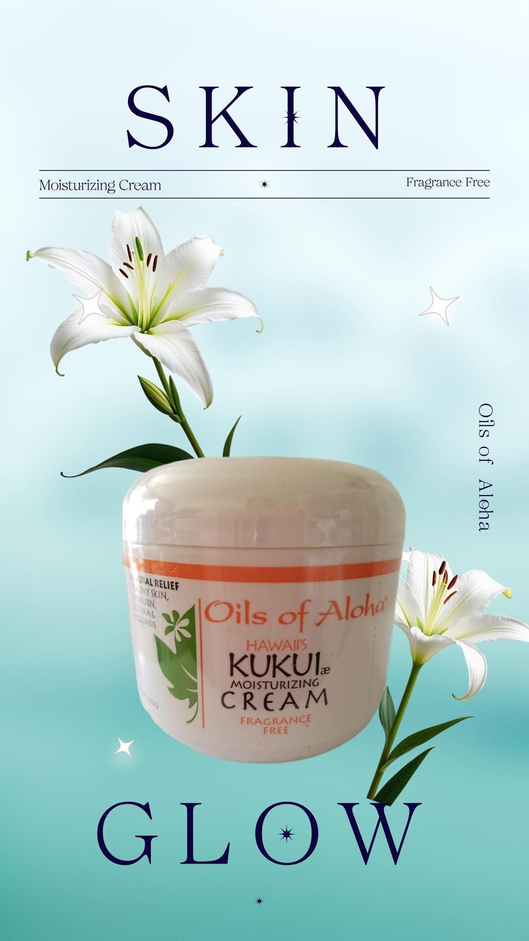 Kukui Nut Moisturizing Cream – Fragrance-free, Natural Travel Size 4 Oz ...