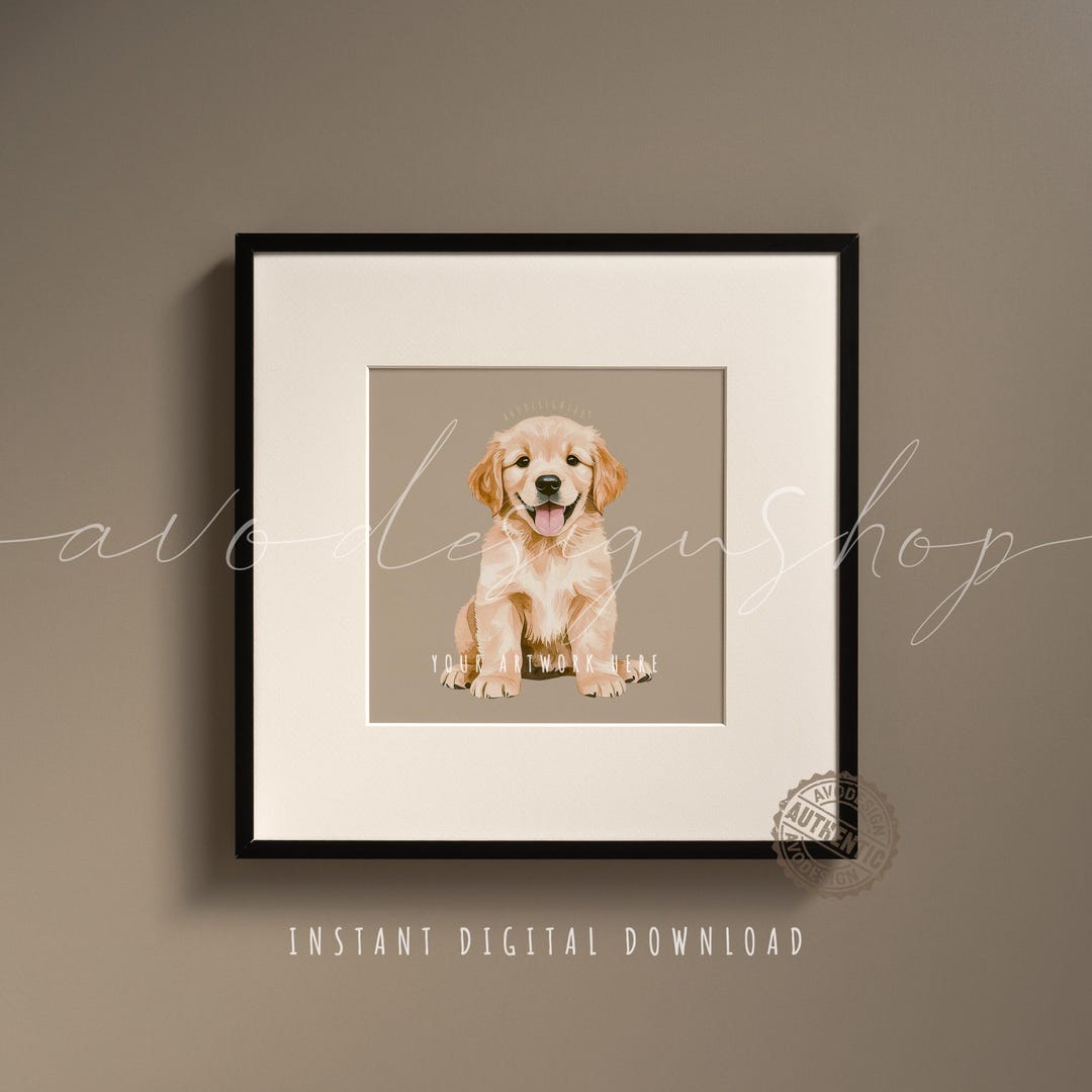Black Metal Square Frame Mockup With MAT, Modern Metal Frame, Square ...