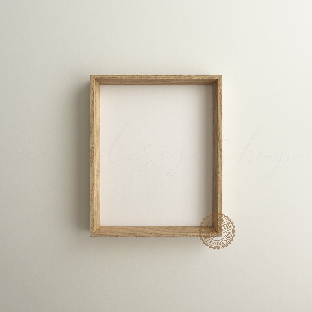 8X10 Vertical Light Wood Frame Mockup, 4X5 Ratio, Wooden Vertical ...