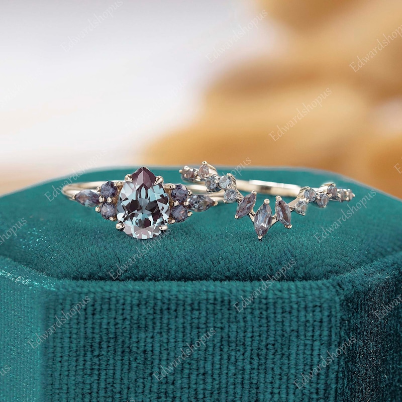 Engagement Ring Set - Etsy