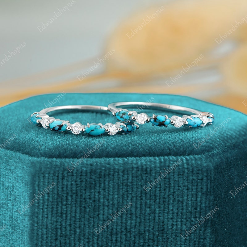 Turquoise Wedding Ring - Etsy