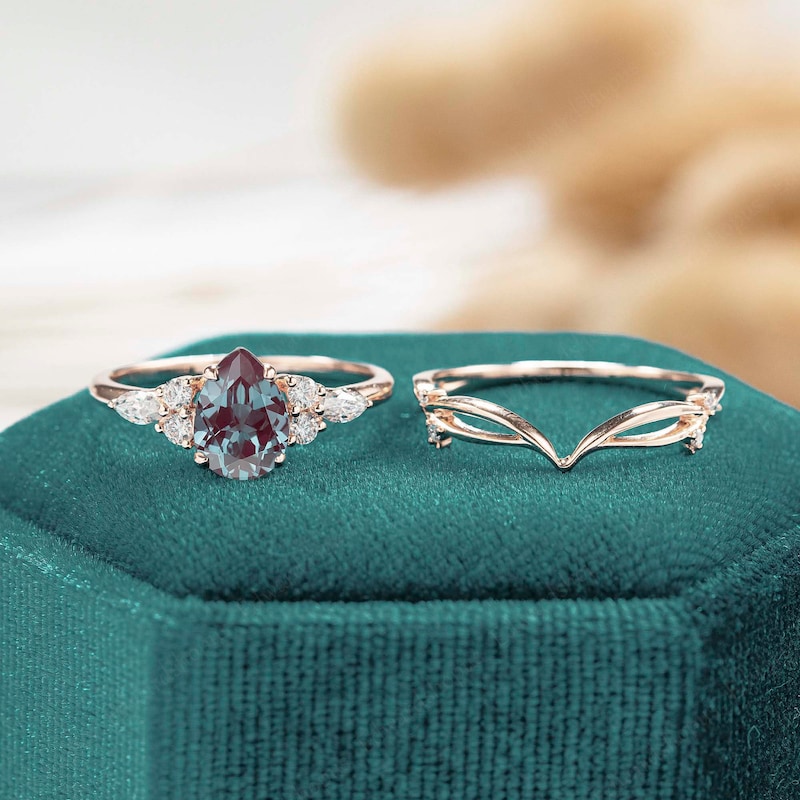 Engagement Ring Set - Etsy