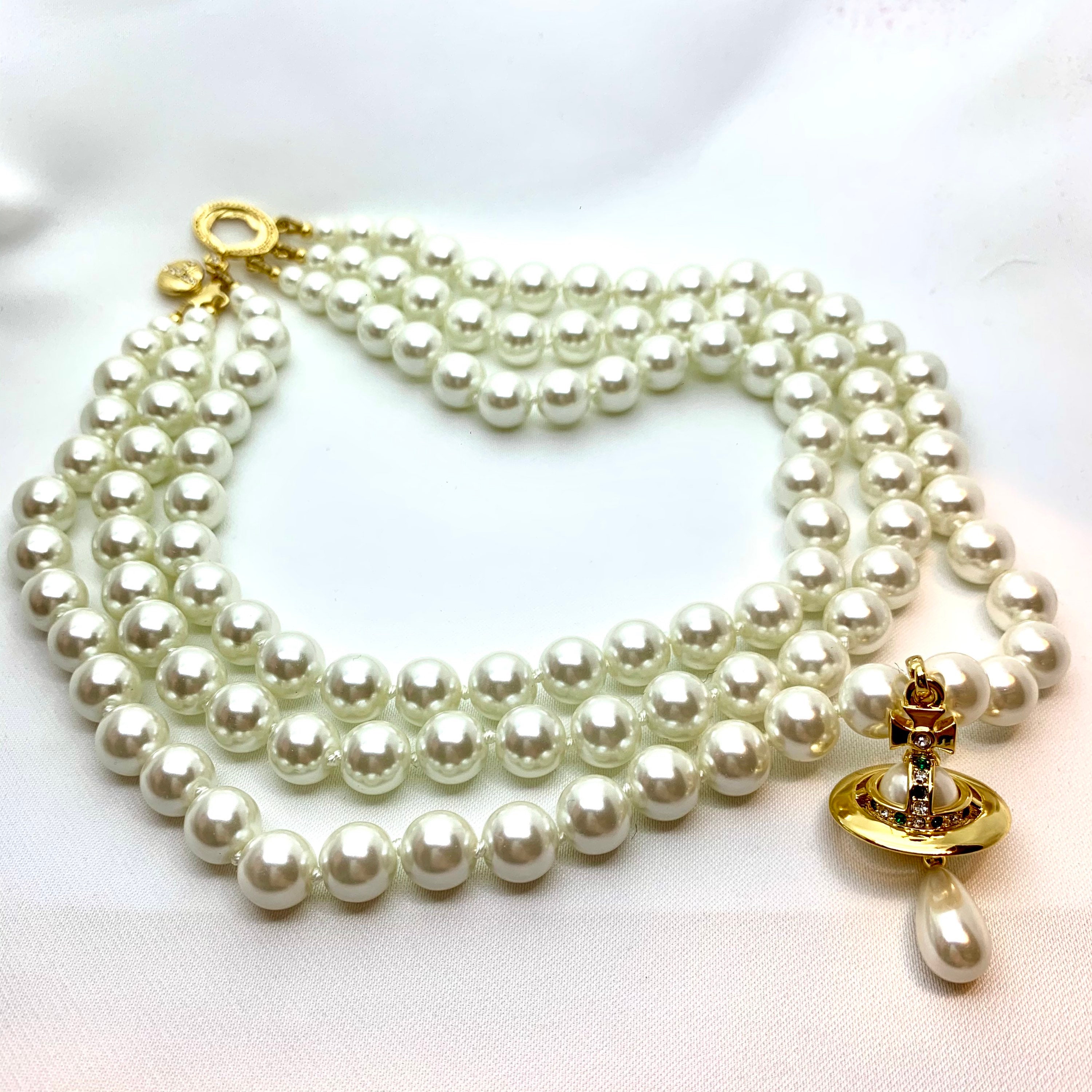 Vivienne Westwood Pearl Necklace Dupe Etsy