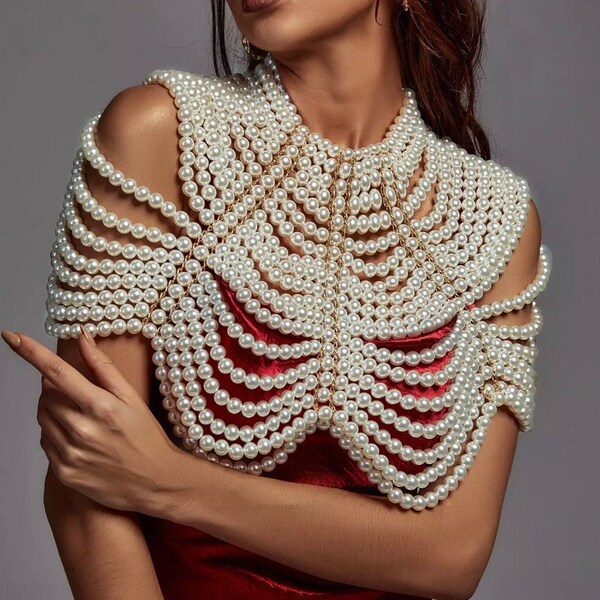 Pearl Body Chain - Etsy