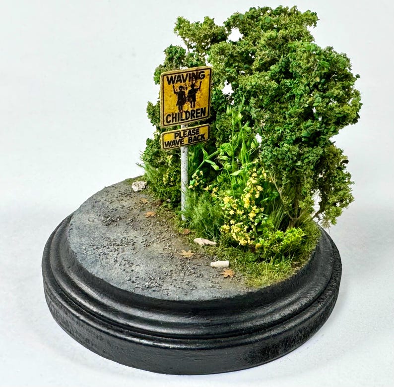 Waving Children Sign Diorama - Etsy