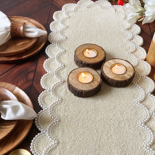 Handmade Bead Table Runner Beaded Runner 13x36inch - Etsy