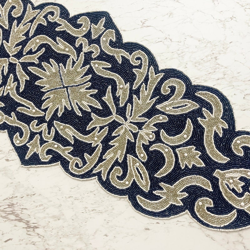 Navy Table Runner - Etsy