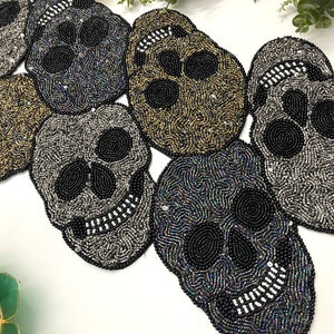 Handmade Bead Table Runner, Halloween Skull, Fall Runner - Etsy