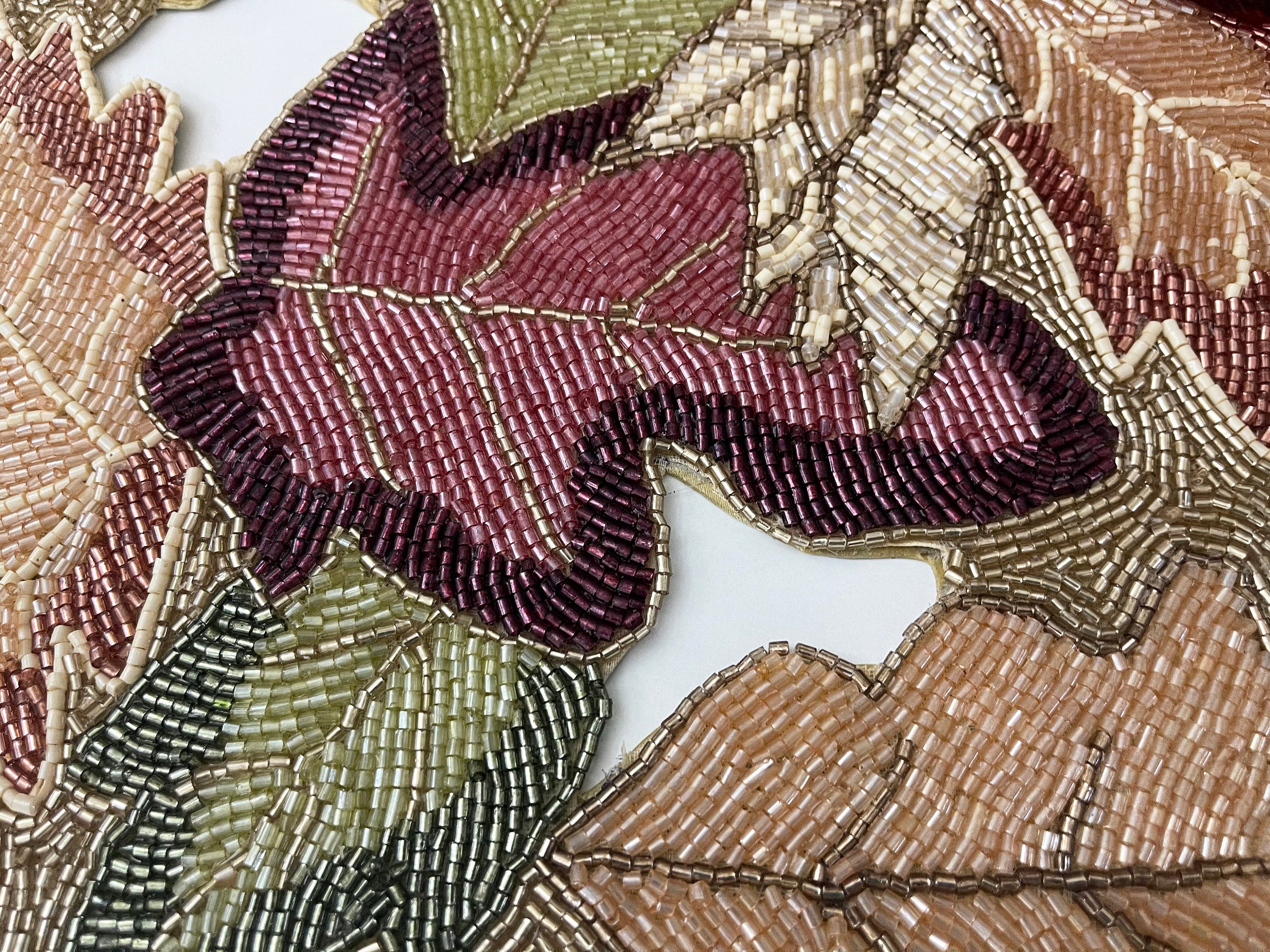 Set of 2 handmade beaded placemat maple leaf table mat bead | Etsy