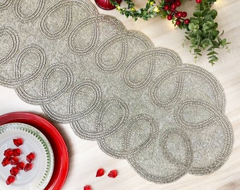 Beaded Table Runner | Etsy