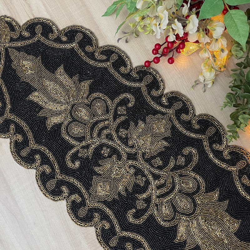 Table Runner Black - Etsy