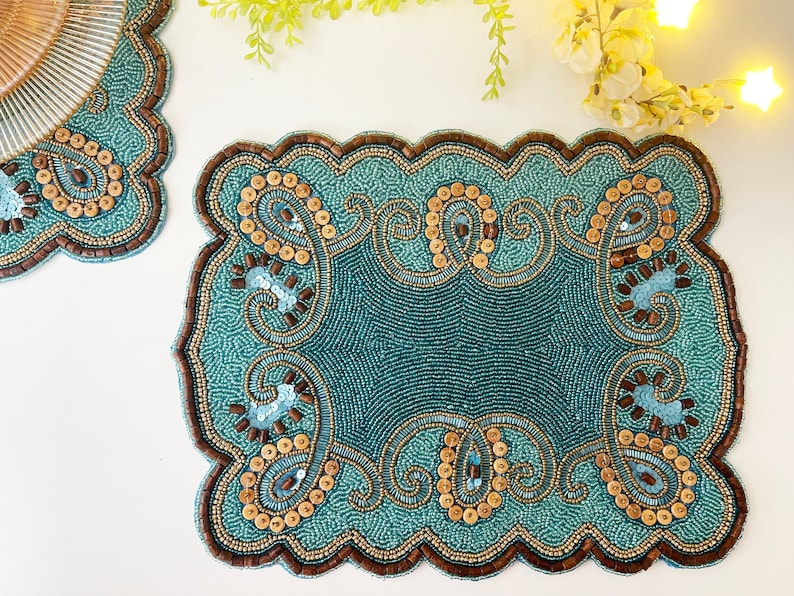 Handmade Bead Table Runner Beaded Runner 13x36inch - Etsy
