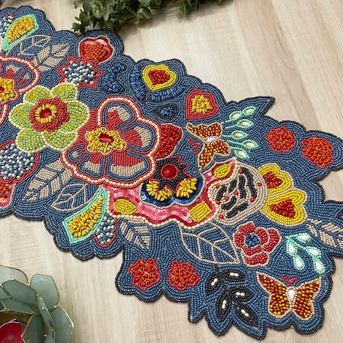 Handmade Bead Table Runner Christmas Beaded Runner - Etsy